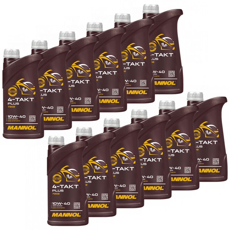 MANNOL Engine oil 4-stroke Plus API SL SAE 10W40 12 X 1 liters buy on ...